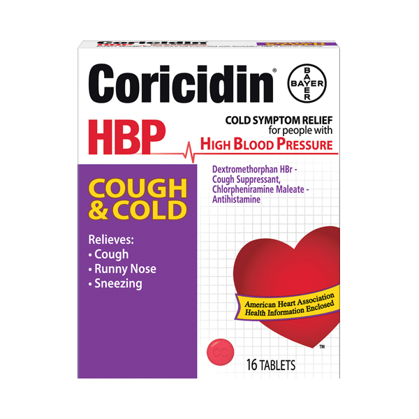 Coricidin® HBP Cough & Cold Relief Tablets - Sona Shop