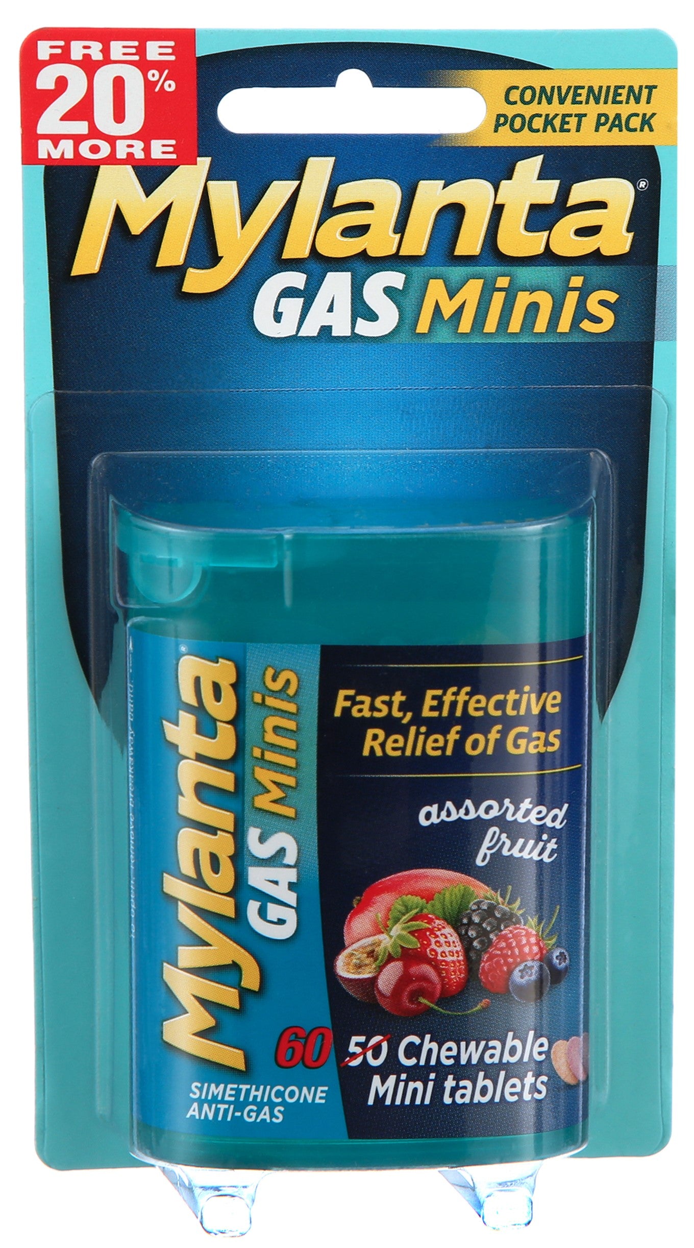 Mylanta® Gas Minis Assorted Fruit Chewable Tablets 60ct. - Sona Shop