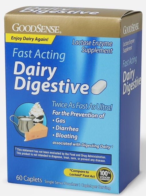 GoodSense® Dairy Digestive Fast Acting Caplets 60ct. - Sona Shop